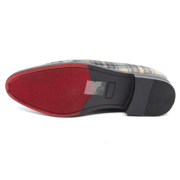 Metrocharm | Shoes | Mens Fashion Plaid Fabric Upper Dress Tuxedo ...